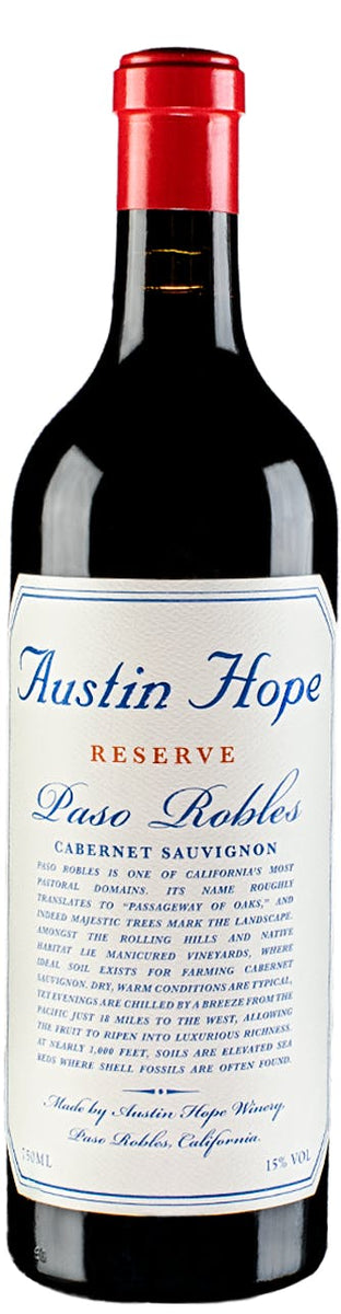 Austin Hope Reserve Cabernet Sauvignon 750ML – HarborMarketSD